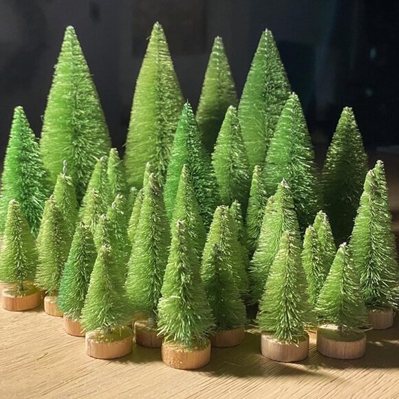 Holiday | New Set Of 4 Mini Christmas Trees Cute 5 Sizes Artificial ...